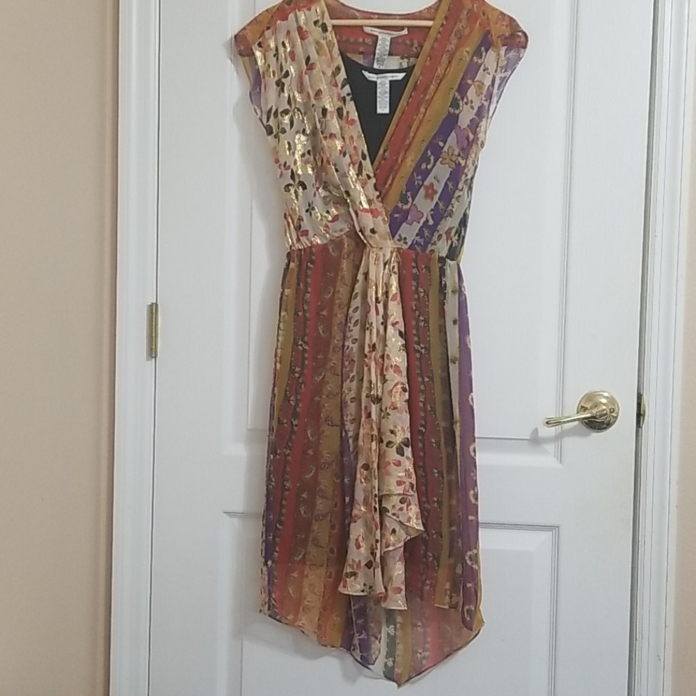 Diane Von Furstenberg Silk Multi Pattern Dress 4 - Gem